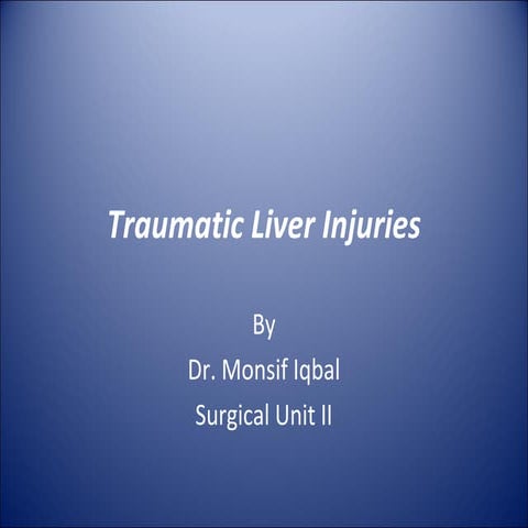 Liver trauma | PPT