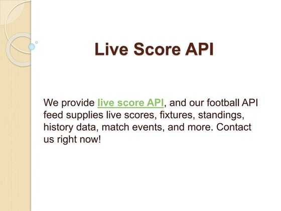 Complete Guide To Cricket Live Line API | Benefits And Features | PPT