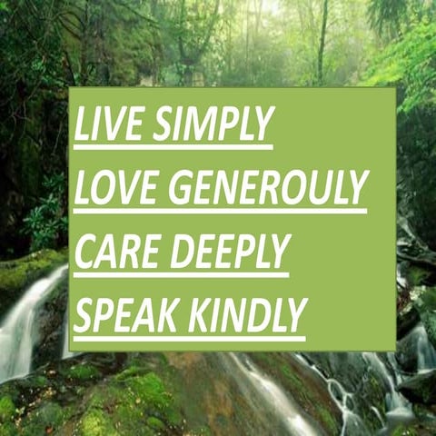 Live simply | PPT