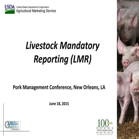 Livestock Mandatory Reporting (LMR) | PPTX