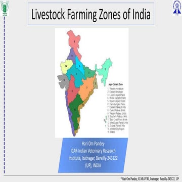 Livestock farming zones of india | PPTX