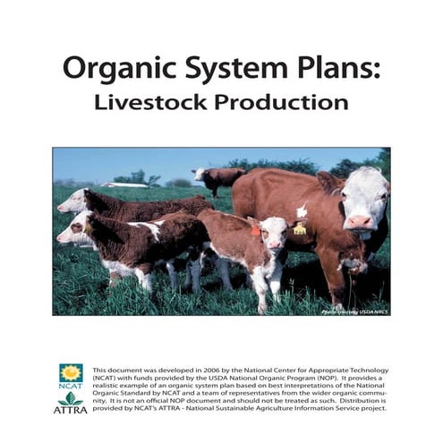 Organic System Plans: Livestock Production | PDF