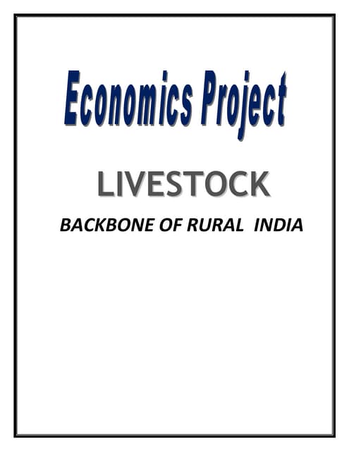 Livestock sector in india | PPTX
