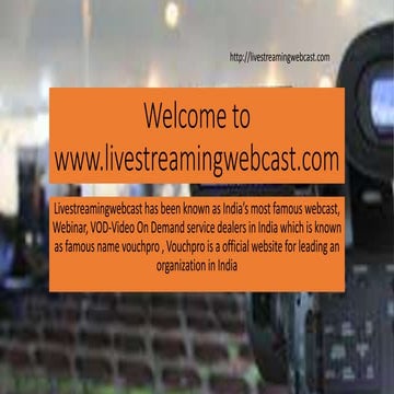 Live streaming solution | PPTX | Web Conferencing | Computer Software ...