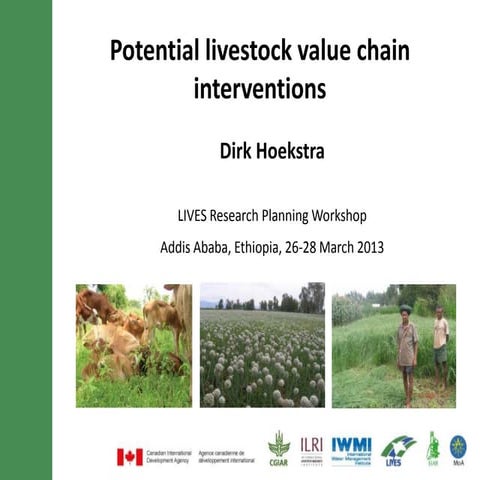 Potential livestock value chain interventions for the LIVES project | PPTX