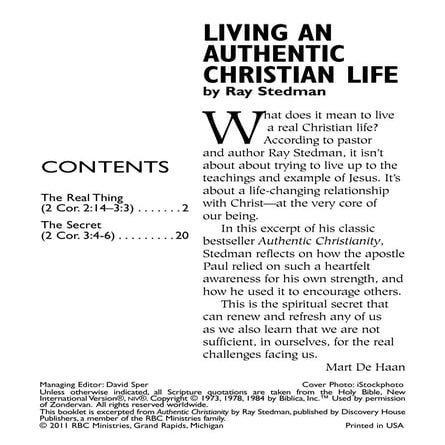 Living an-authentic-christian-life | PDF