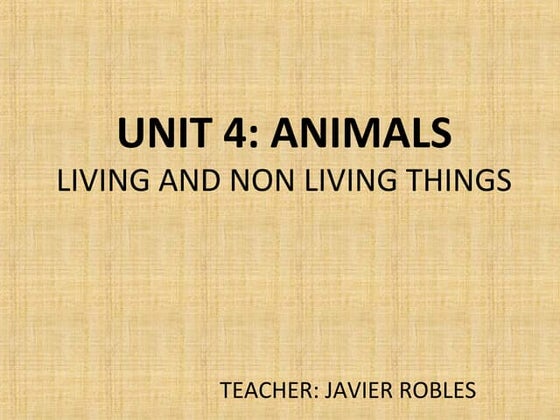 Unit 4 Living things | PPT