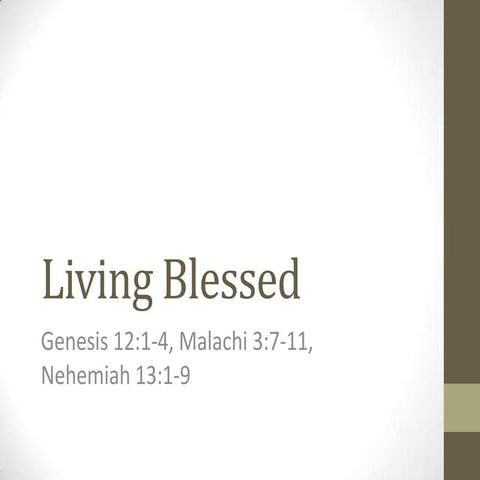 Living blessed | PPT
