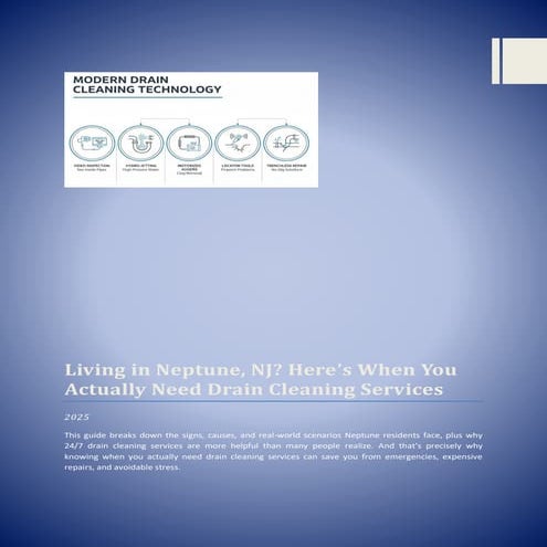 Living in Neptune, NJ- Here’s When You Actually Need Drain Cleaning ...