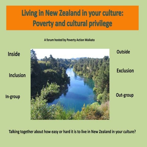 Living in New Zealand in your culture, poverty and cultural privilege ...