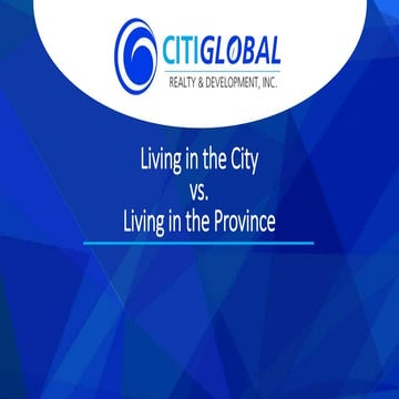 Living in the city vs living in the province | PPTX