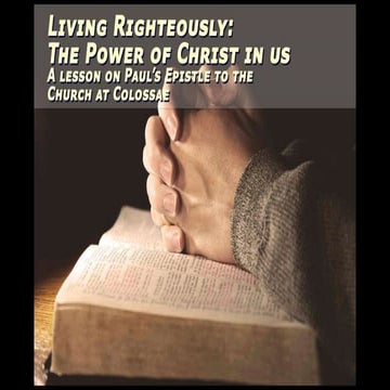 Living righteously | PPT