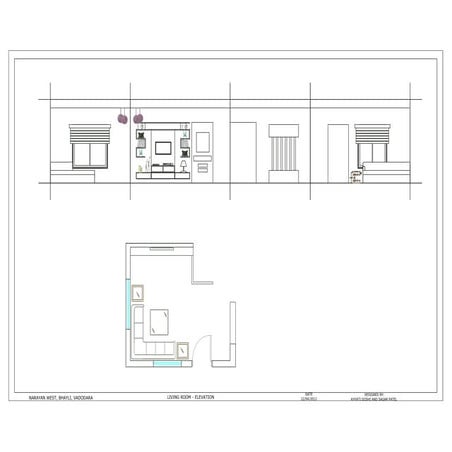 Living room elevation Working | PDF