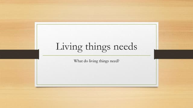 Basic Needs Of Plants | PPT