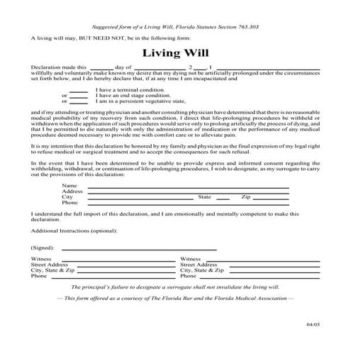 Living will - Doccare Medical Clinic | PDF