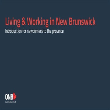 Living & Working in New Brunswick, Canada | PDF