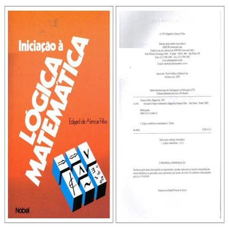 Livro iniciação à lógica matemática - alencar edgar filho | PDF ...