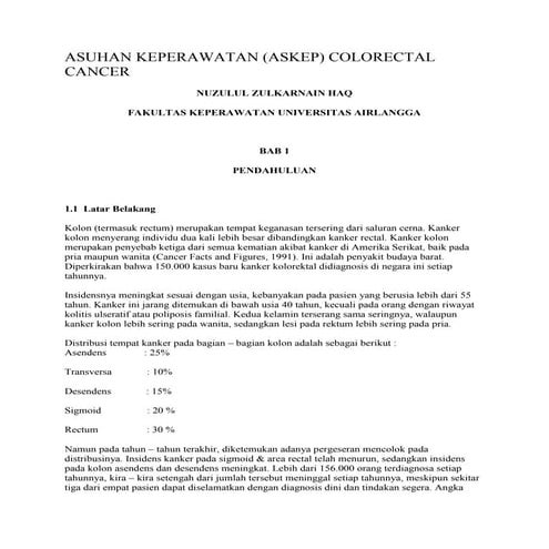 Ca Colorectal ppt.ppt laporan kasus indra | PPT