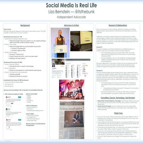 Liza Bernstein #AACR17 Poster- Social Media Is Real Life | PDF | Cancer ...