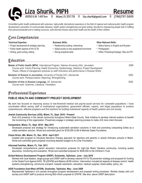 Resume ProCoord | PDF