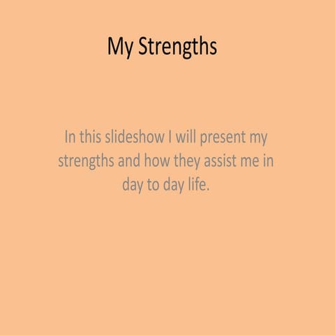 My Strengths | PPTX