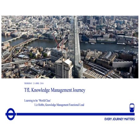 TfL Knowledge Management Journey - Learning to be World Class | PDF ...