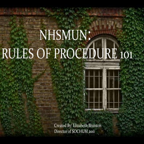 Rules of Procedure 101 | PPT