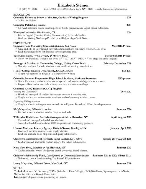 Maggie Cregan CV | PDF