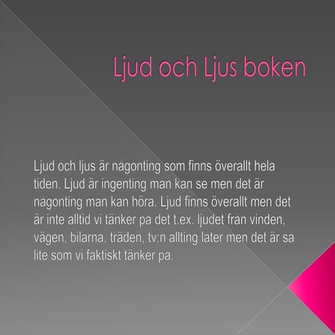 Lena Koinberg | Fysik: Ljus | PPTX