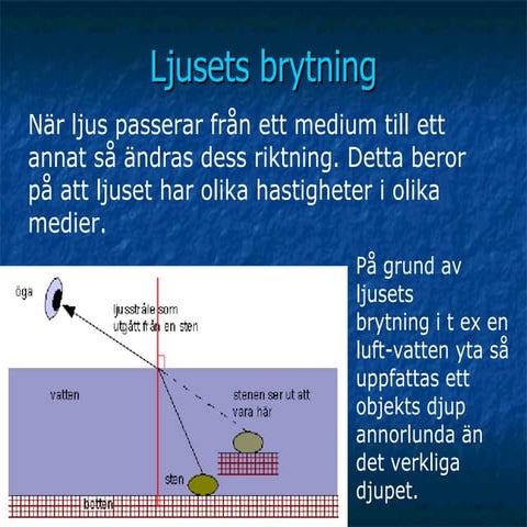 Ljusets brytning | PPT