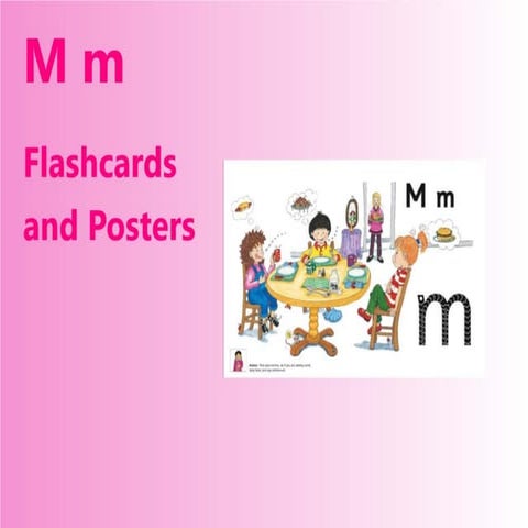 Flashcards and posters M m | PDF