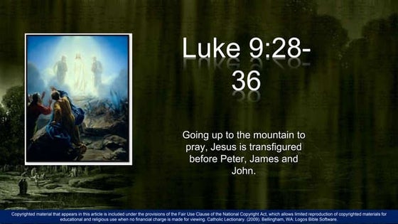 The transfiguration of Jesus | PPTX