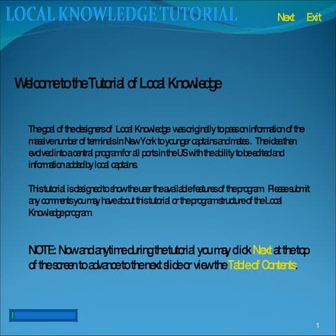 Local Knowledge Tutorial | PPS