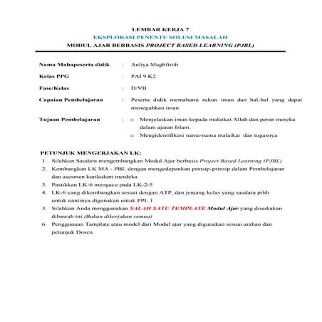 LK 7 - Penyusunan Modul Ajar PJBL -K2-auliya.pdf