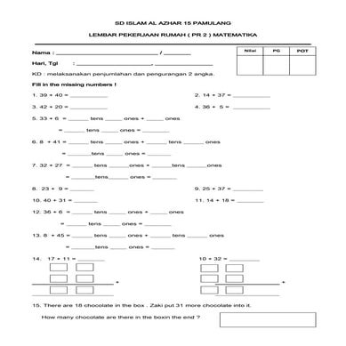 Lk math | DOCX | Homework and Study | Education