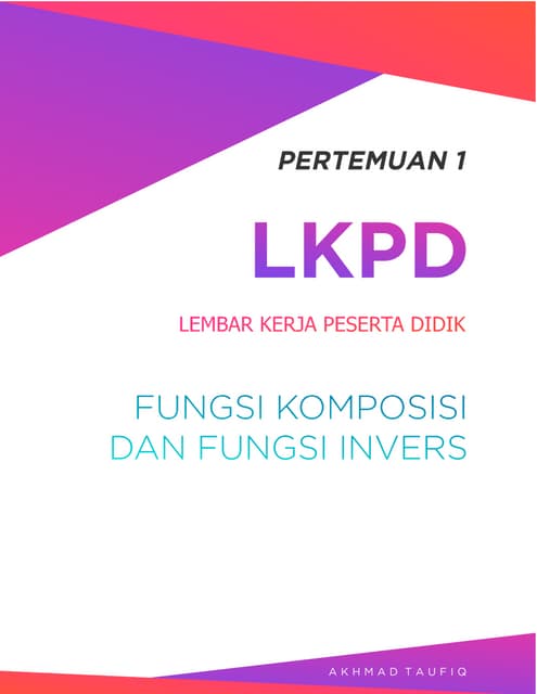 Fungsi komposisi dan fungsi invers -ppt | PPTX