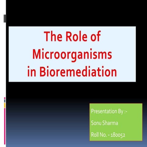 The Role of Microorganism in Bioremediation | PPT