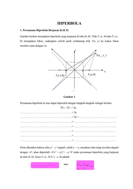Hiperbola matematika | PPT