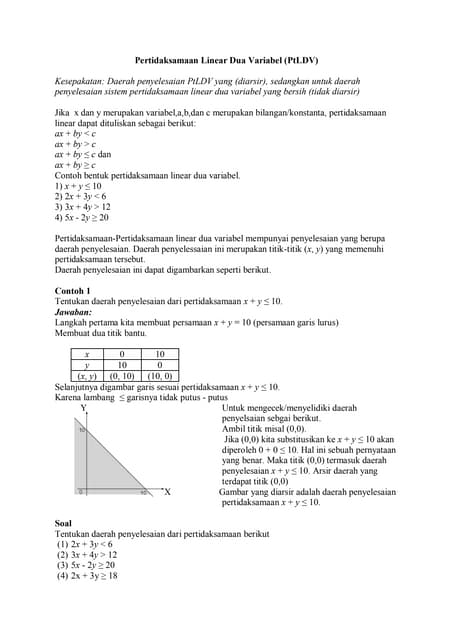 Sistem Persamaan Linear | PDF
