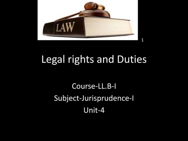 Rights and Duties | PPTX | Law