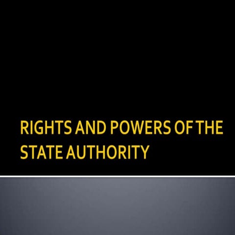 LAND LAW 1 slides rights and powers of the state authority 2014 | PPTX