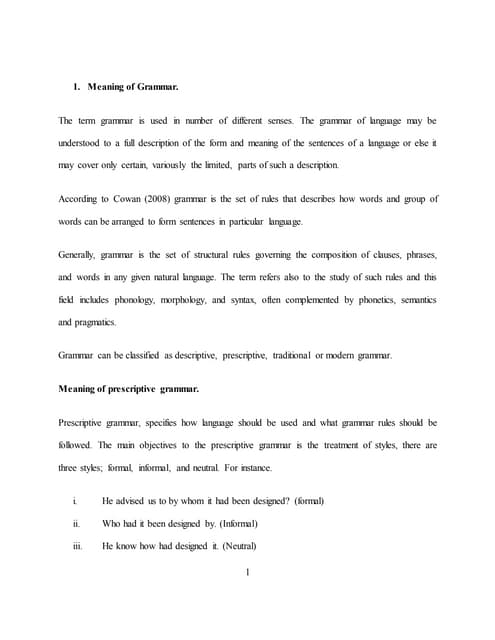 Group 2 - Prescriptive Grammar & Descriptive Grammar.pptx