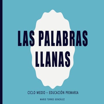 Acentuación de las palabras Llanas | PPTX