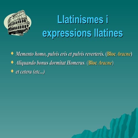 Llatinismes U3 | PPT
