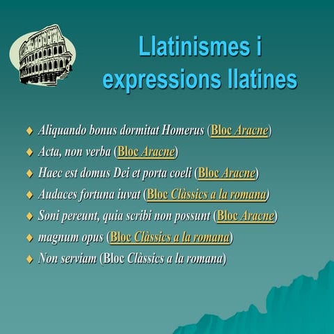 Llatinismes U4 | PPT
