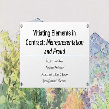 Misrepresentation and Fraud | PPTX