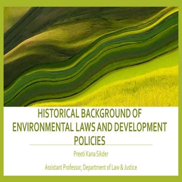 Historical Background of Environmental Laws and Development Policies ...