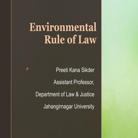 Understanding Environmental Rule of Law | PPT
