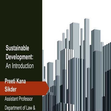 Sustainable Development: An Introduction | PPTX