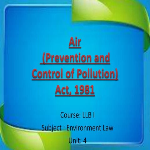Llb i el u 4.8 air pollution act | PPTX